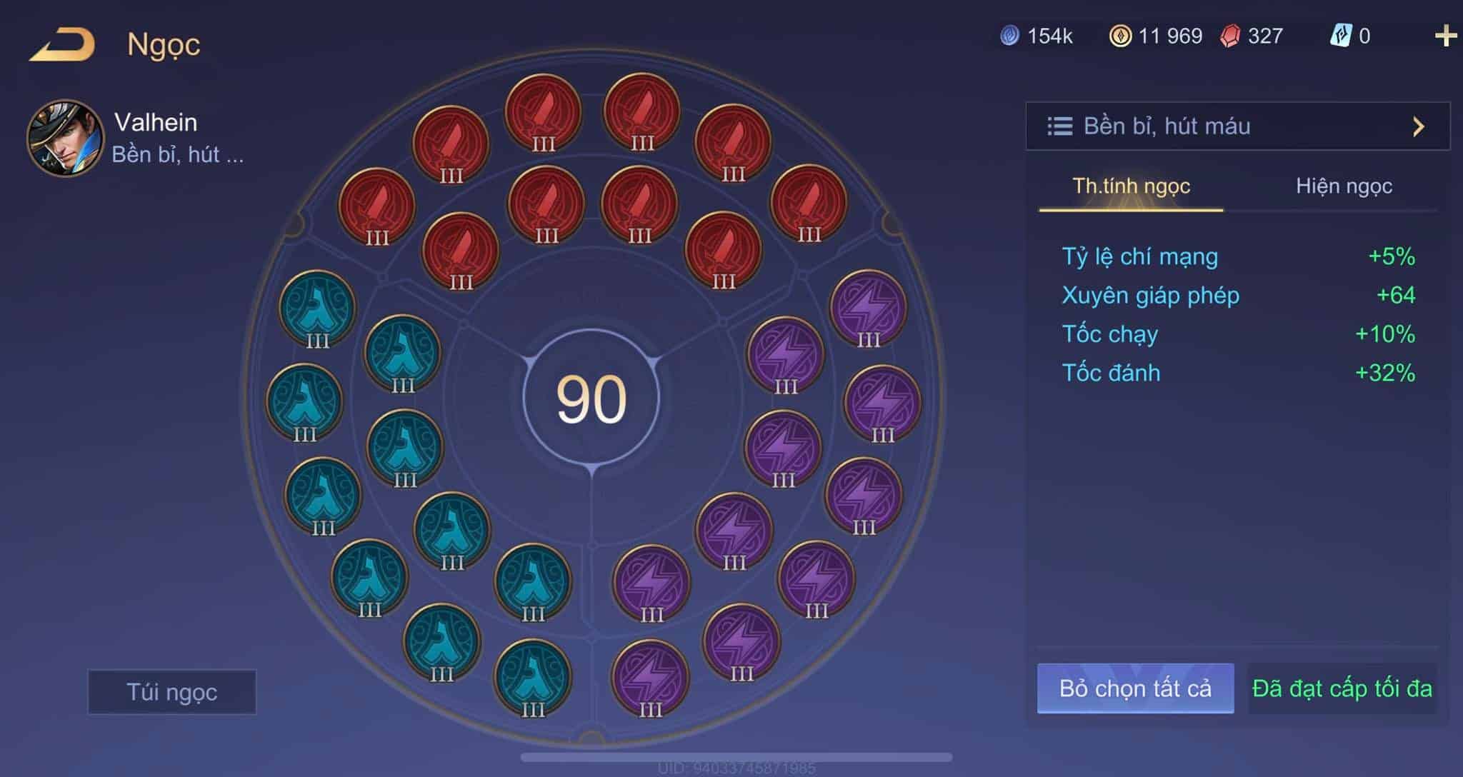 [Mùa 25] Cách lên đồ Valhein: Bảng ngọc Valhein Full Phép